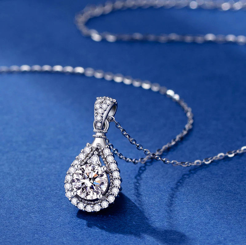 Moissanite Water Drop Necklace – Elitebaz