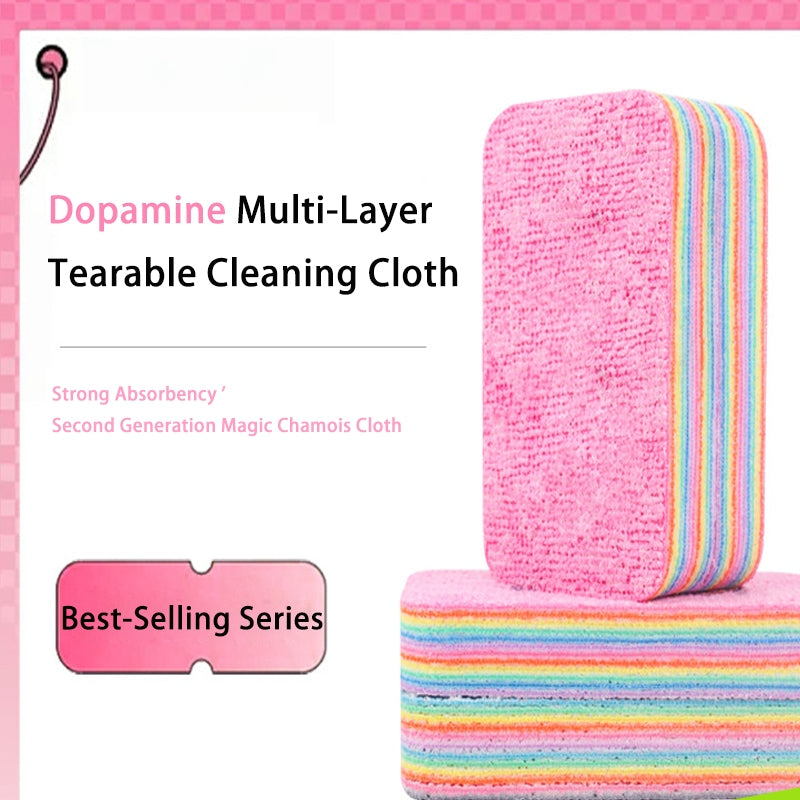 Multi-Functional Stain-Removing, Absorbent & Tearable Rainbow Cleaning ...
