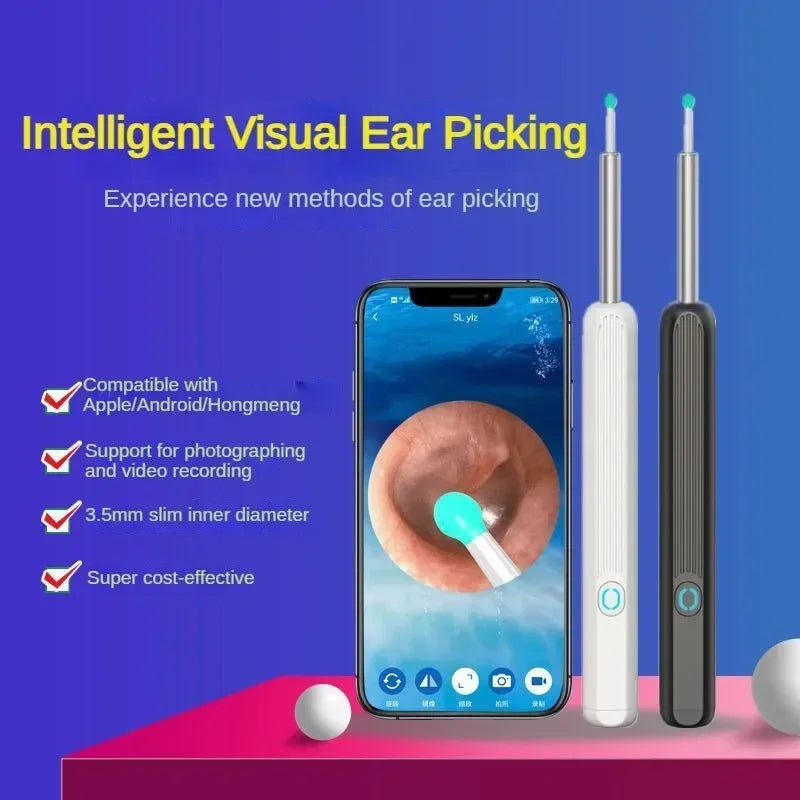 Visual Ear Pick Wireless Cleaning Endoscope HD Earwax Removal Tool ...