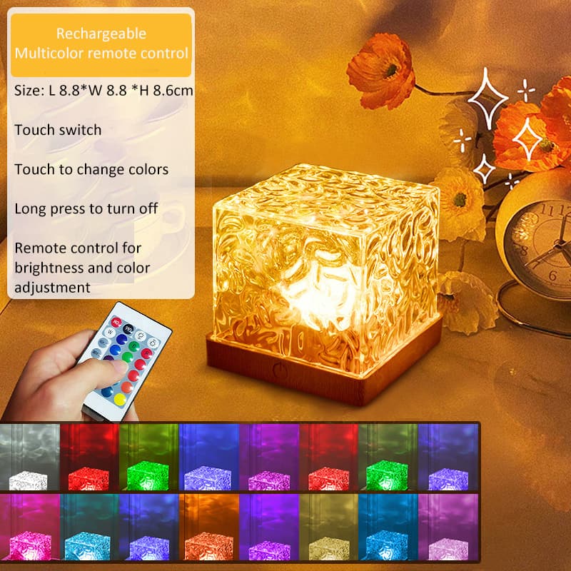 16-Color Water Ripple Ambient Light Dream Table Lamp Projector – Elitebaz